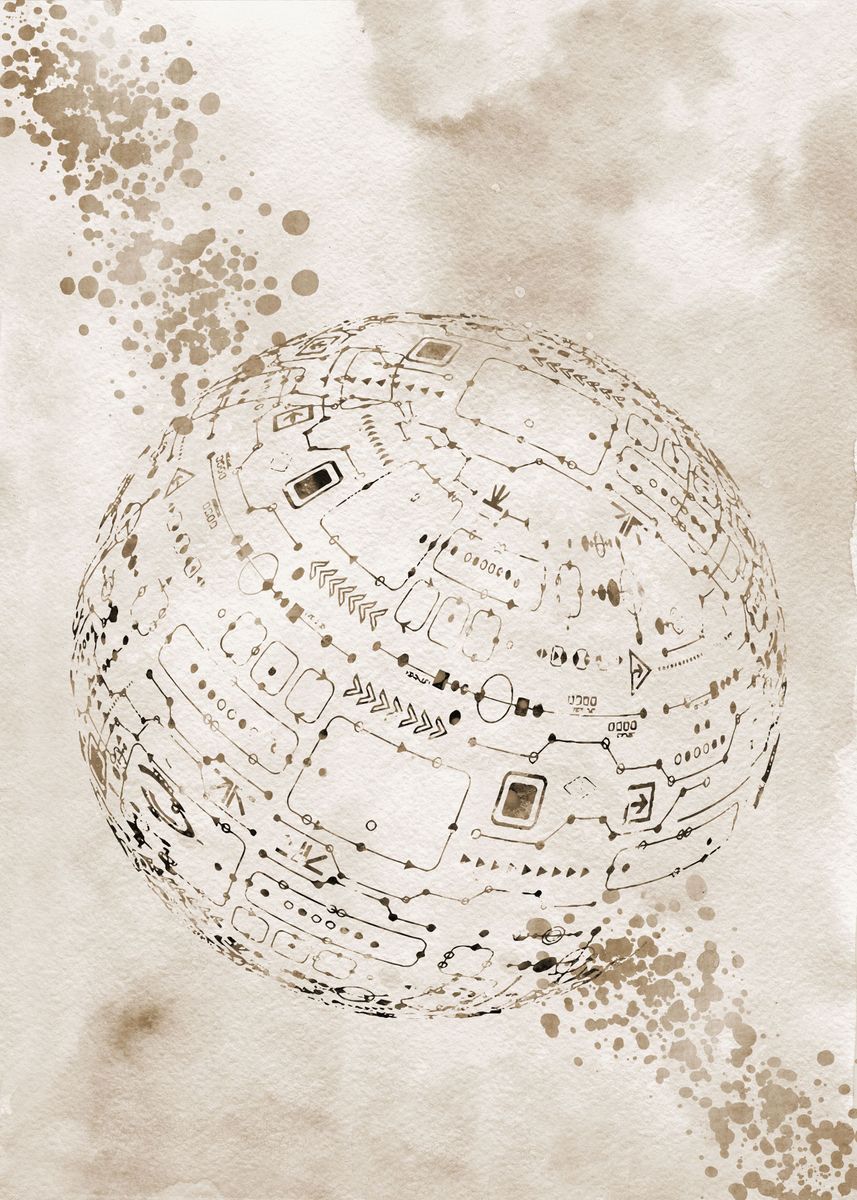 'Circuit Ball' Poster by Erzebet Prikel | Displate