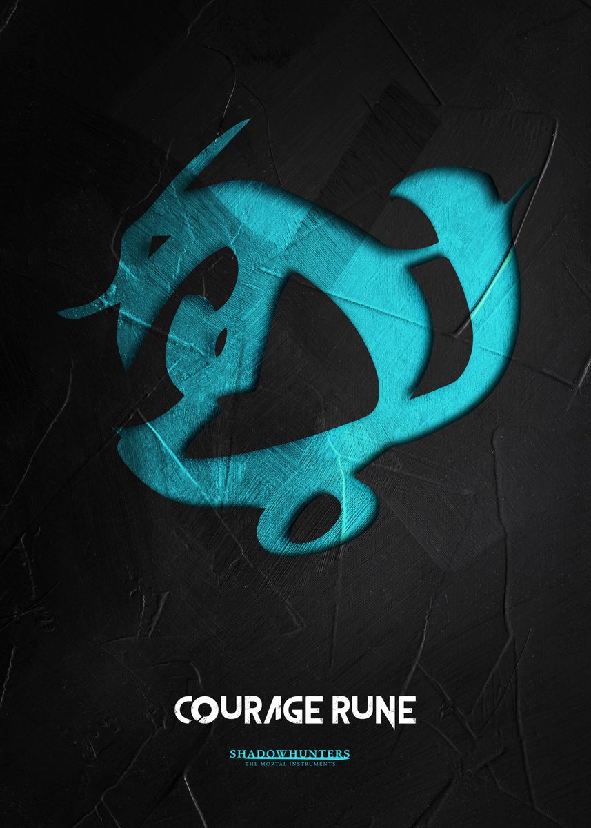 'The Courage Rune' Poster, picture, metal print, paint by Aaki | Displate