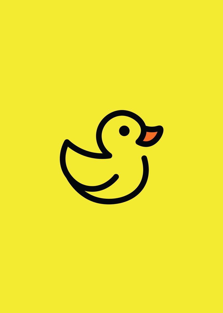 'Yellow Duck' Poster, picture, metal print, paint by TheJunkJackal ...
