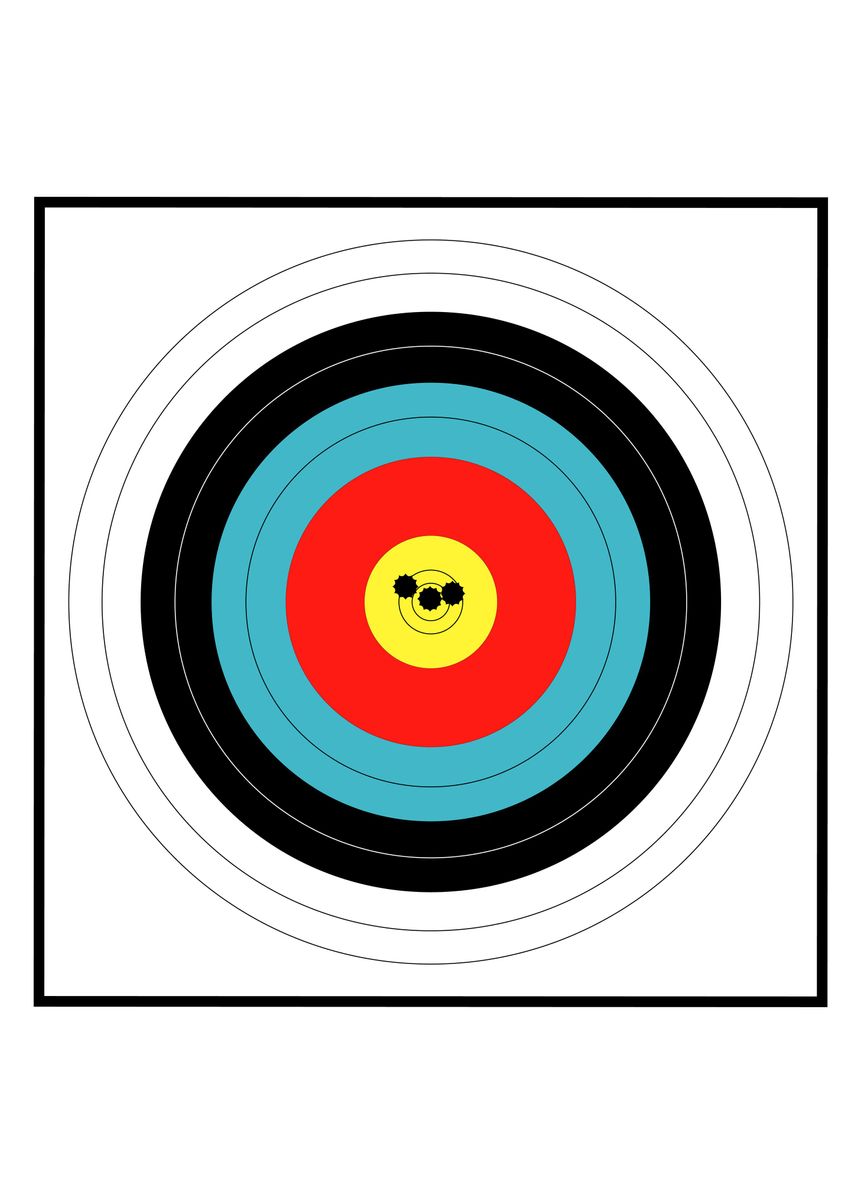 'Marksman Target Grouping' Poster, picture, metal print, paint by ...