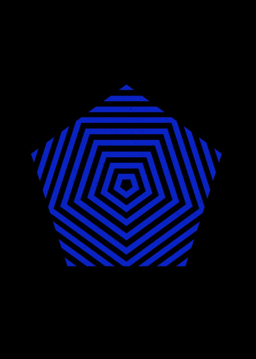 'Blue pentagon' Poster, picture, metal print, paint by Oleksandr ...