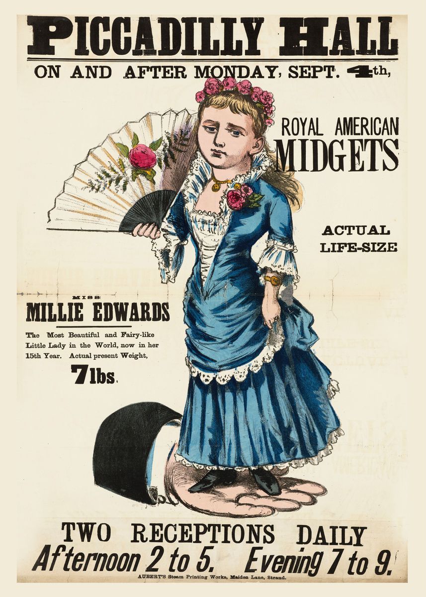 'POSTER VINTAGE CHILD DWARF' Poster, picture, metal print, paint by ...