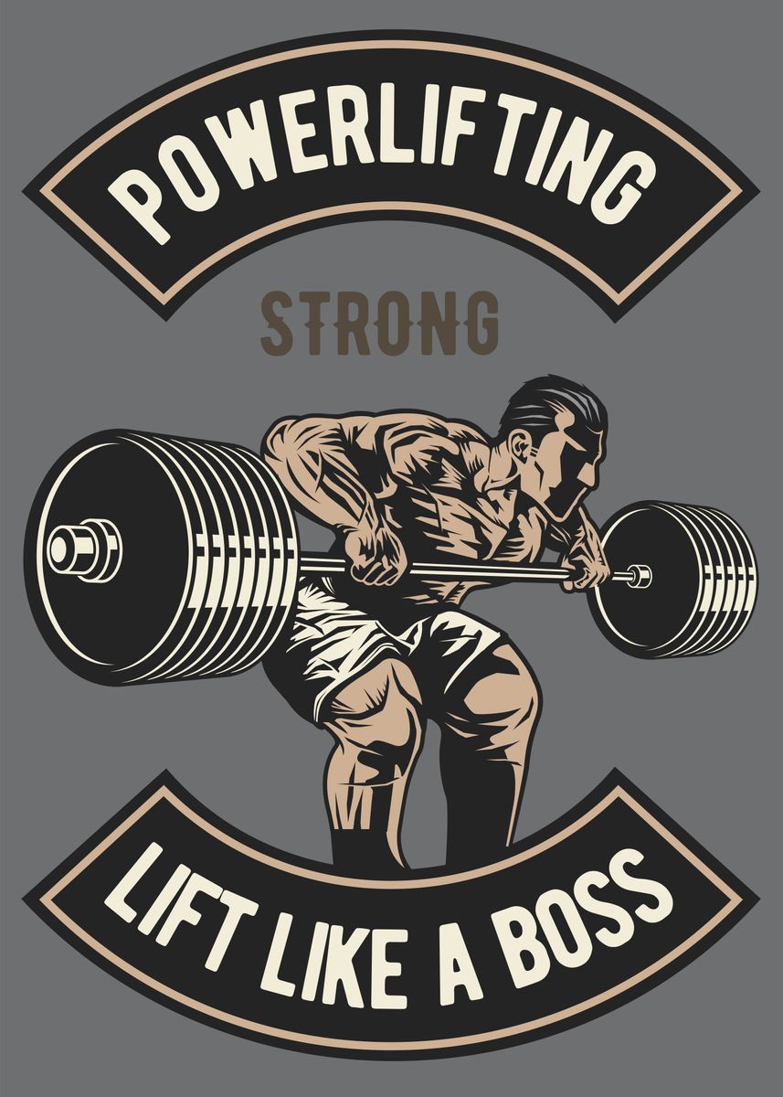 'Powerlift Like A Boss' Poster, picture, metal print, paint by Chris ...