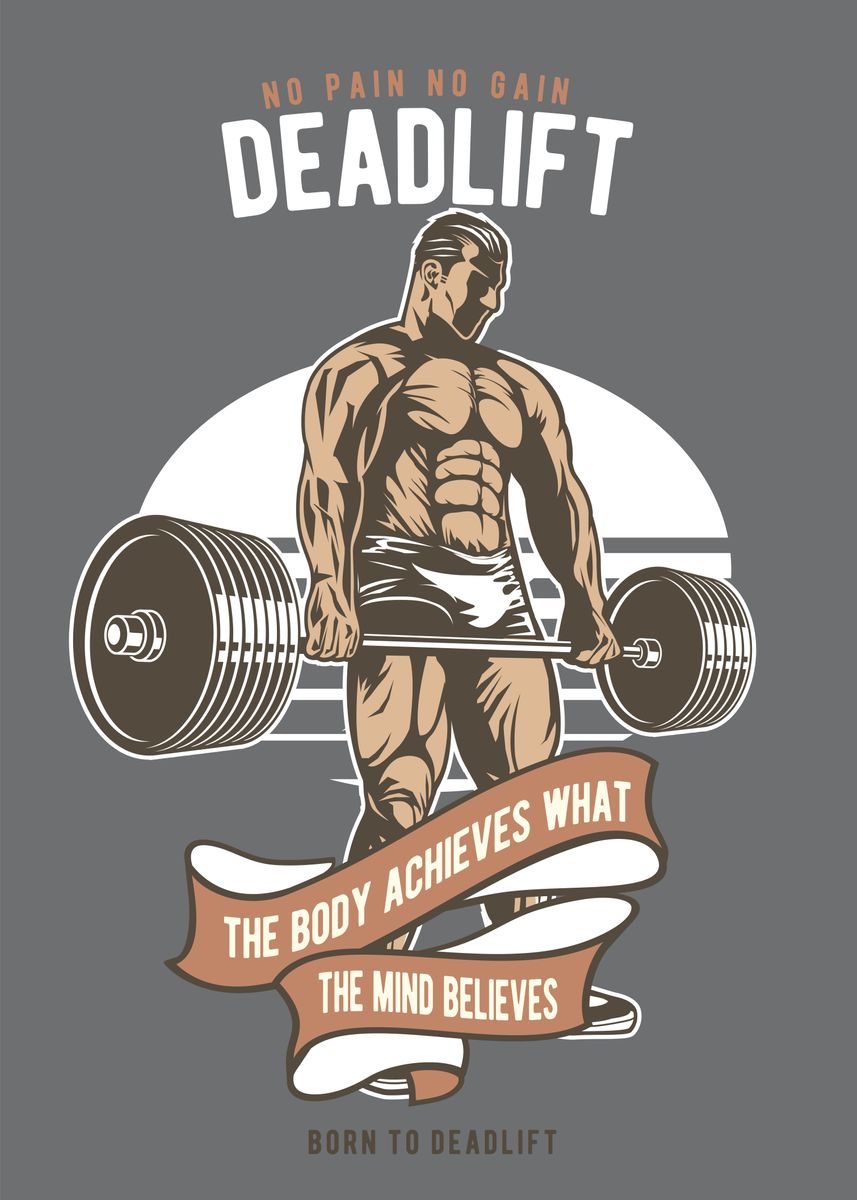 'DEADLIFT' Poster, picture, metal print, paint by Chris Simmons | Displate