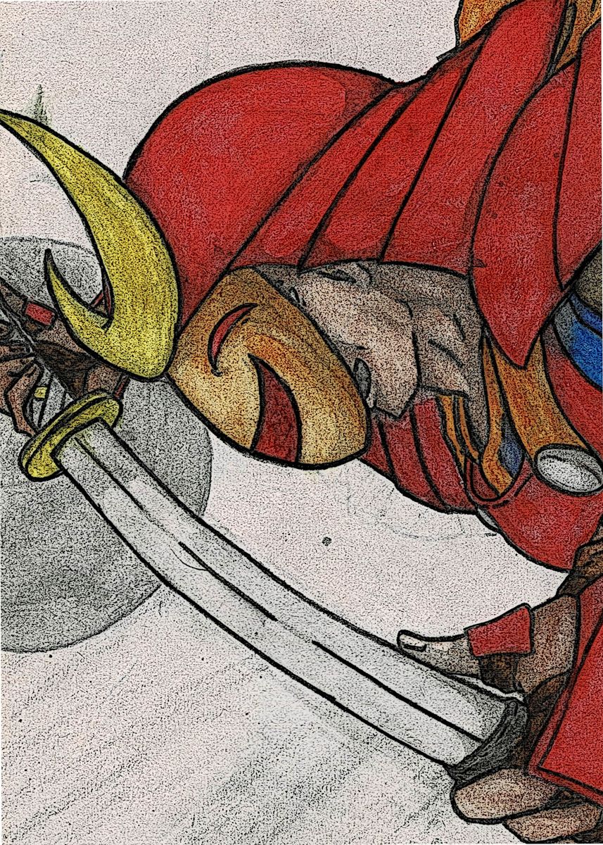 'Akai yoroi' Poster by Kenneth Defeo | Displate