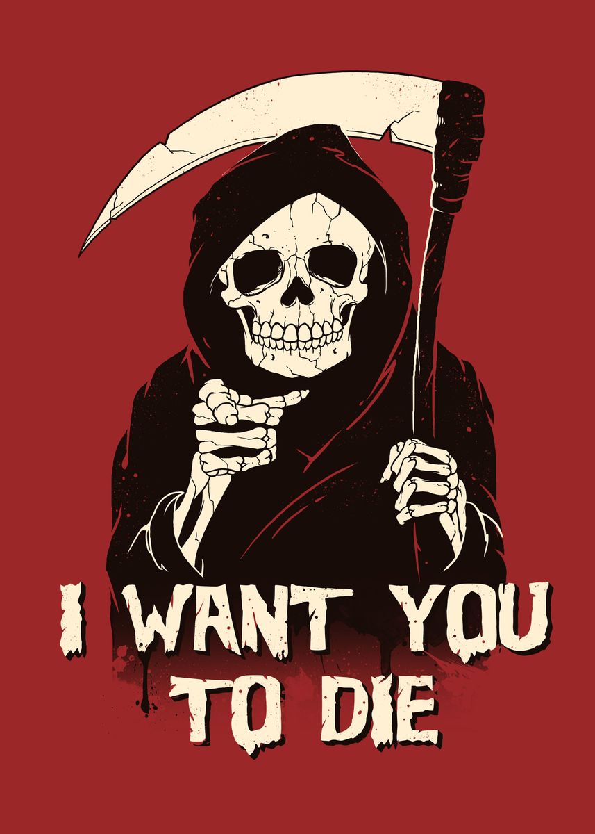 'Death Chose You' Poster, picture, metal print, paint by vp trinidad ...