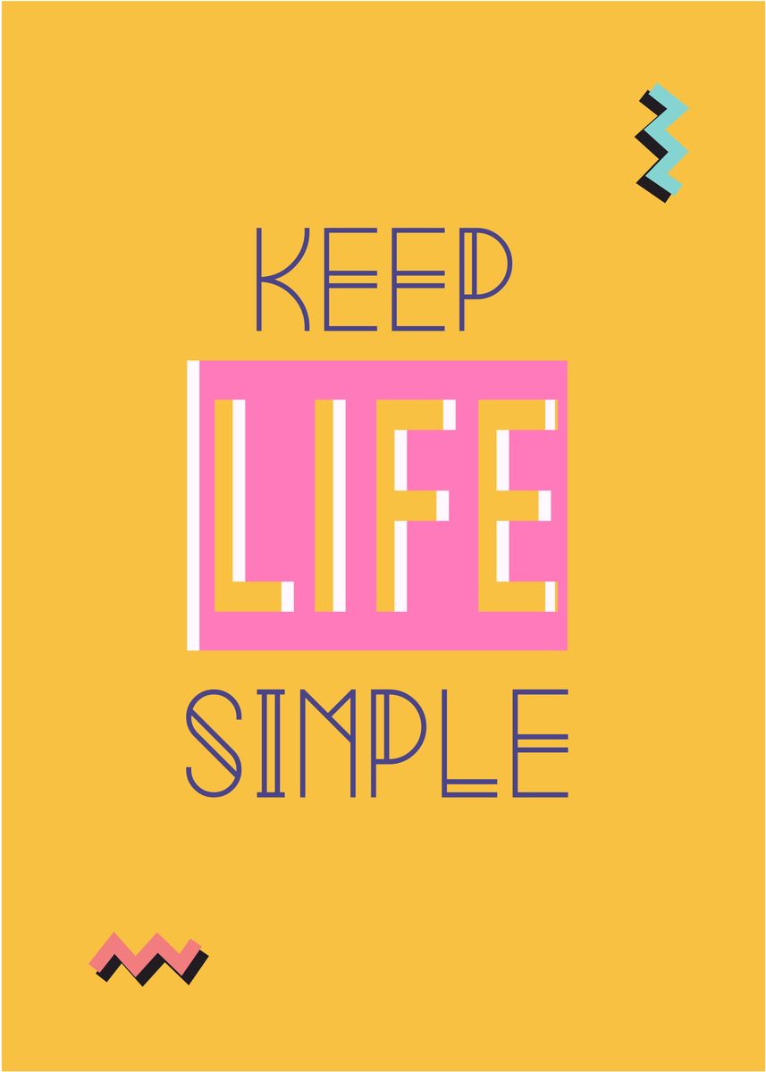 'keep smile simple' Poster, picture, metal print, paint by Daur Studio ...