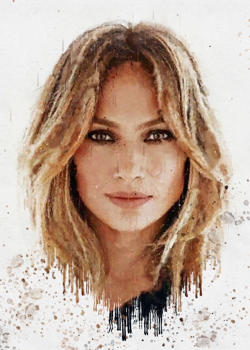 'Jennifer Lopez' Poster, picture, metal print, paint by The Poster ...