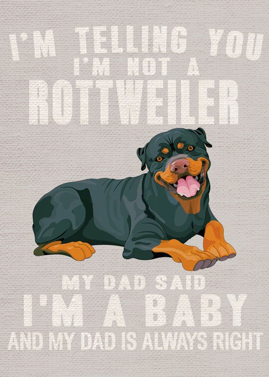 'Rottweiler Posters' Poster, picture, metal print, paint by Katty ...