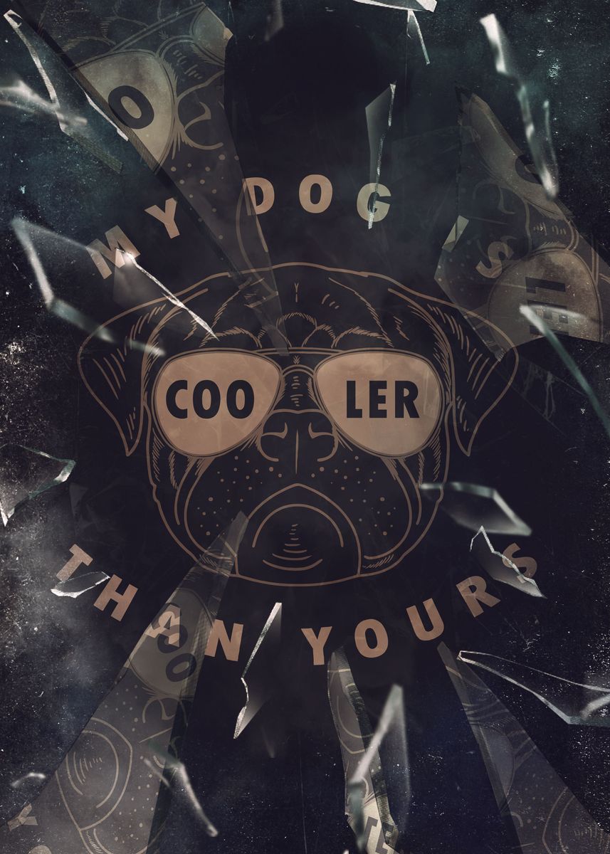 'Best Pug Poster 4 Kidroom' Poster, picture, metal print, paint by ...