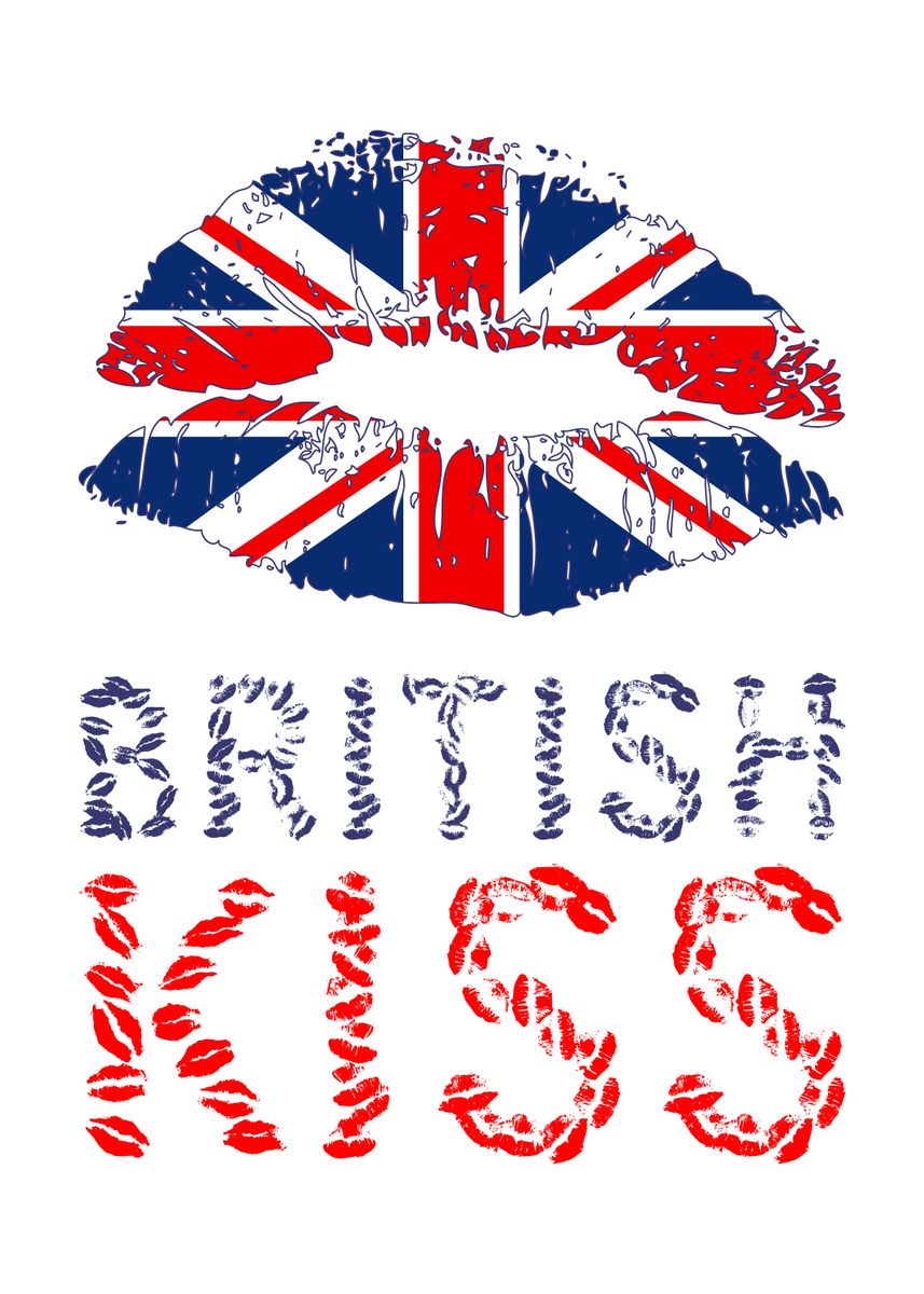 'British Kiss' Poster, picture, metal print, paint by Art Ofphotos ...