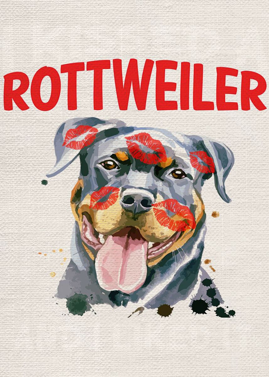 'Rottweiler Posters' Poster, picture, metal print, paint by Katty ...