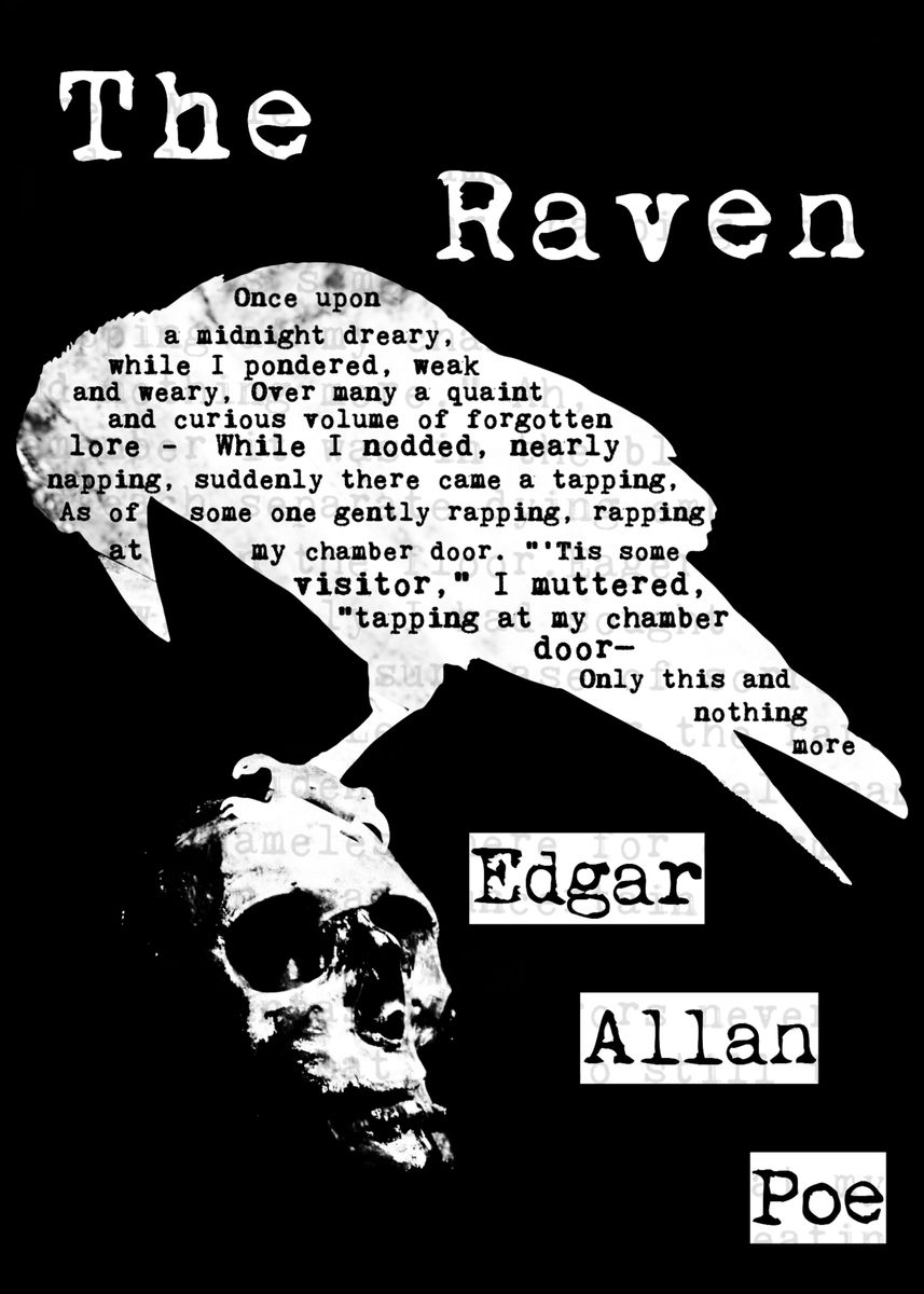 'The Raven Edgar Allan Poe' Poster, picture, metal print, paint by ...