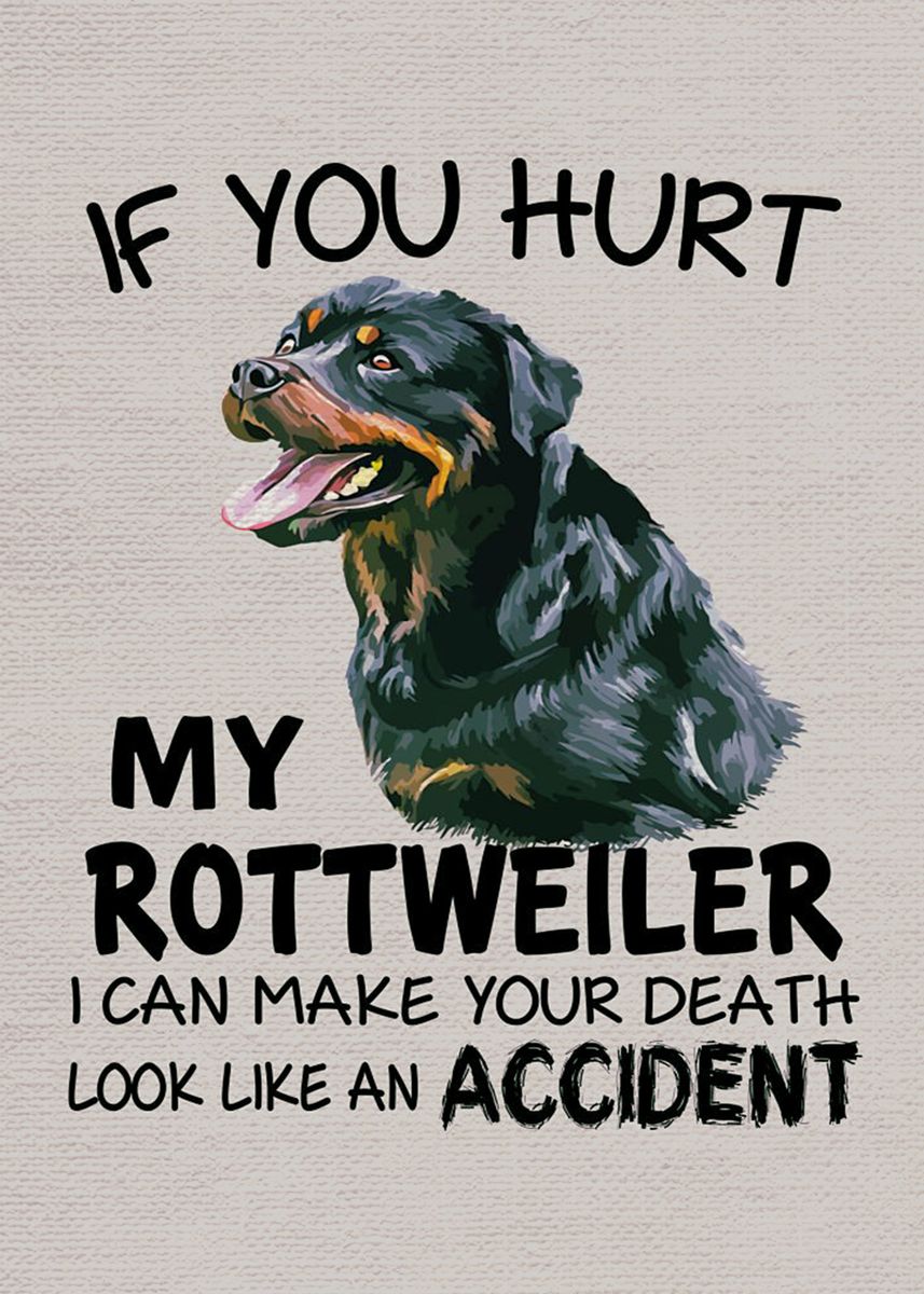 'Rottweiler Posters' Poster, picture, metal print, paint by Katty ...