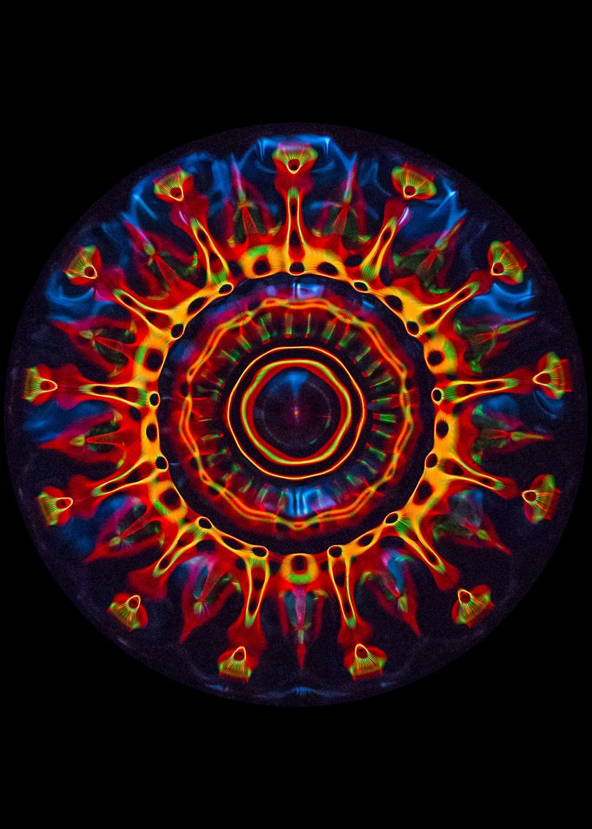 'fire power flower' Poster, picture, metal print, paint by Le5 gualkee ...