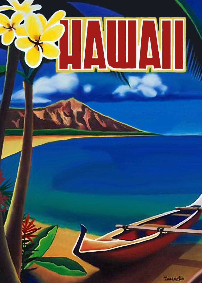 'Hawaii Coast' Poster, picture, metal print, paint by Long Shot | Displate
