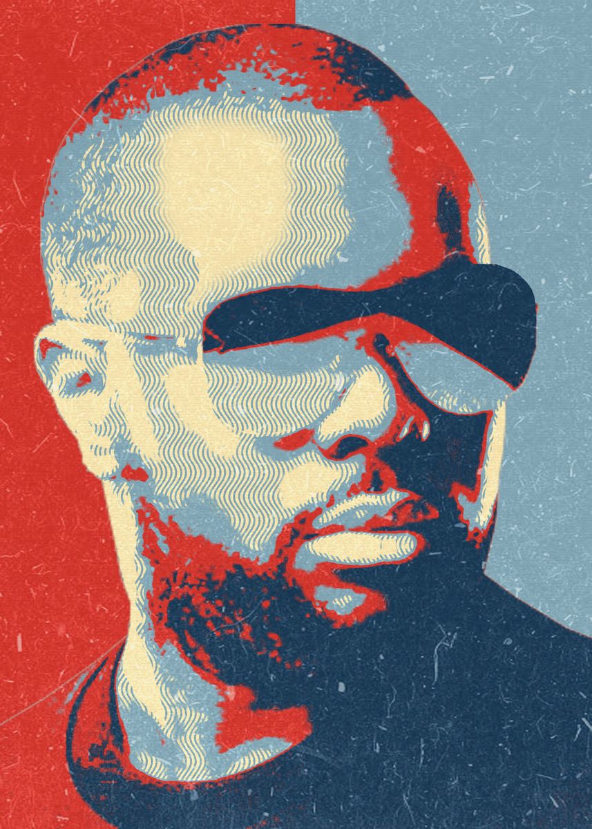 'Maitre Gims' Poster, picture, metal print, paint by Izmo Scribbles ...