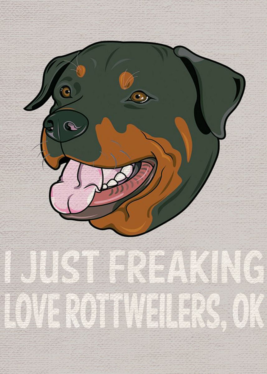 'Rottweiler Posters' Poster, picture, metal print, paint by Katty ...