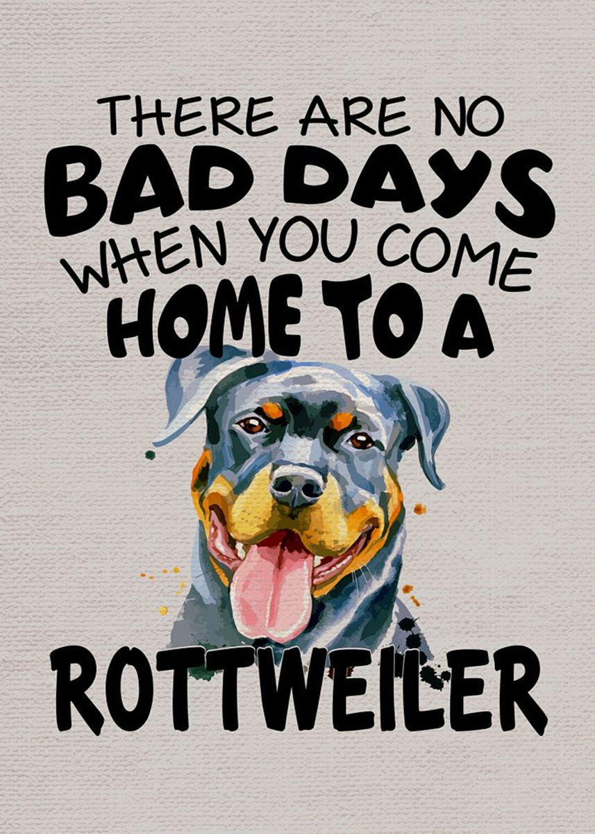 'Rottweiler Posters' Poster, picture, metal print, paint by Katty ...