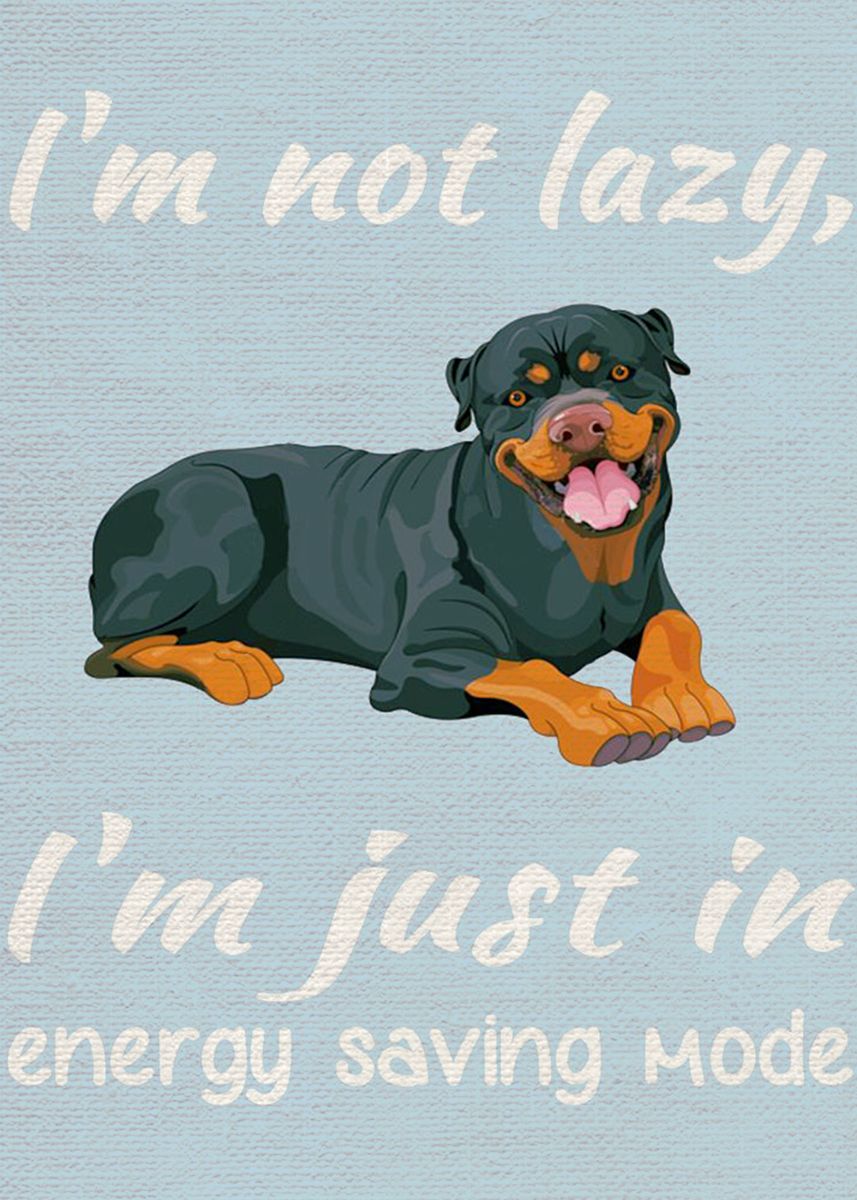 'Rottweiler art' Poster, picture, metal print, paint by Katty | Displate