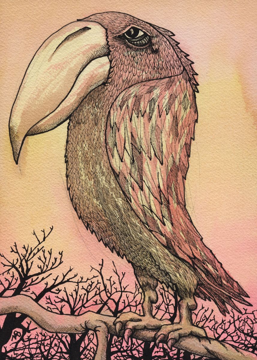 'Chuffed Bird' Poster by Neil Adrian Bates | Displate