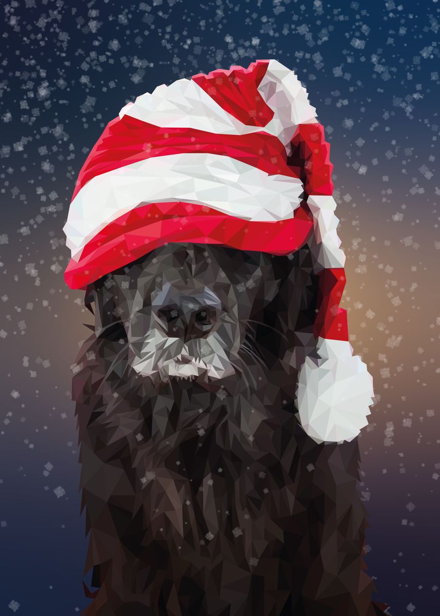 'Santa Dog ' Poster by Verena Tapper | Displate