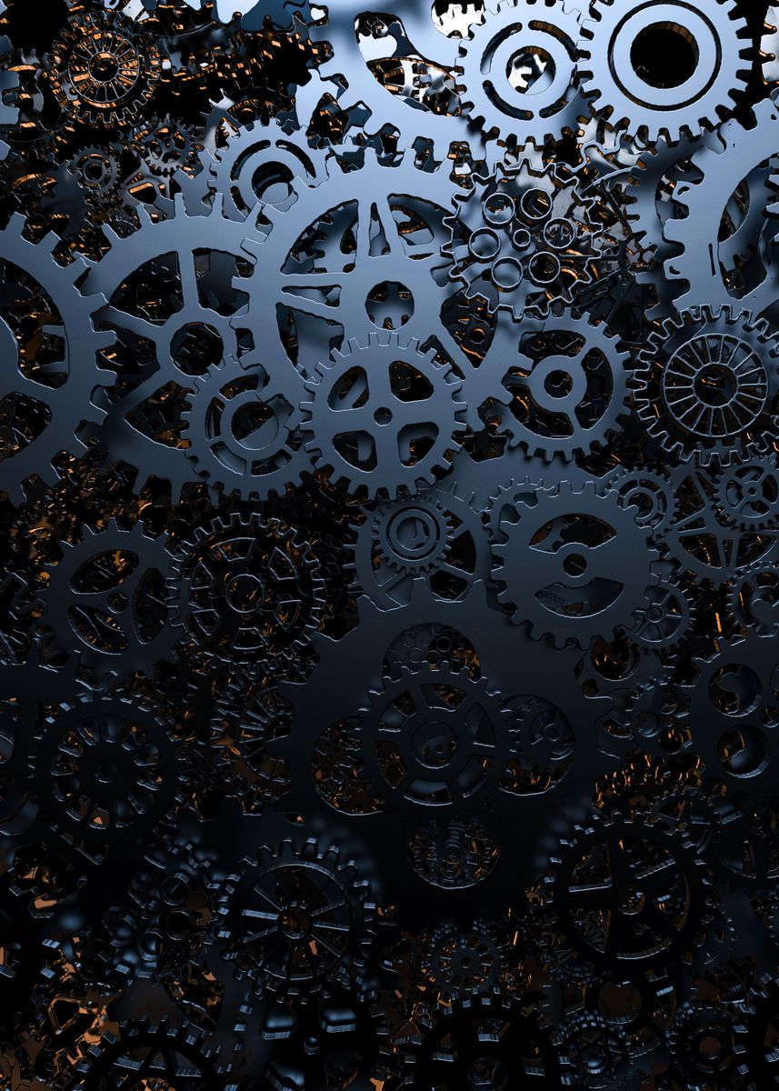 'Cogwheel world' Poster, picture, metal print, paint by Aivaras ...