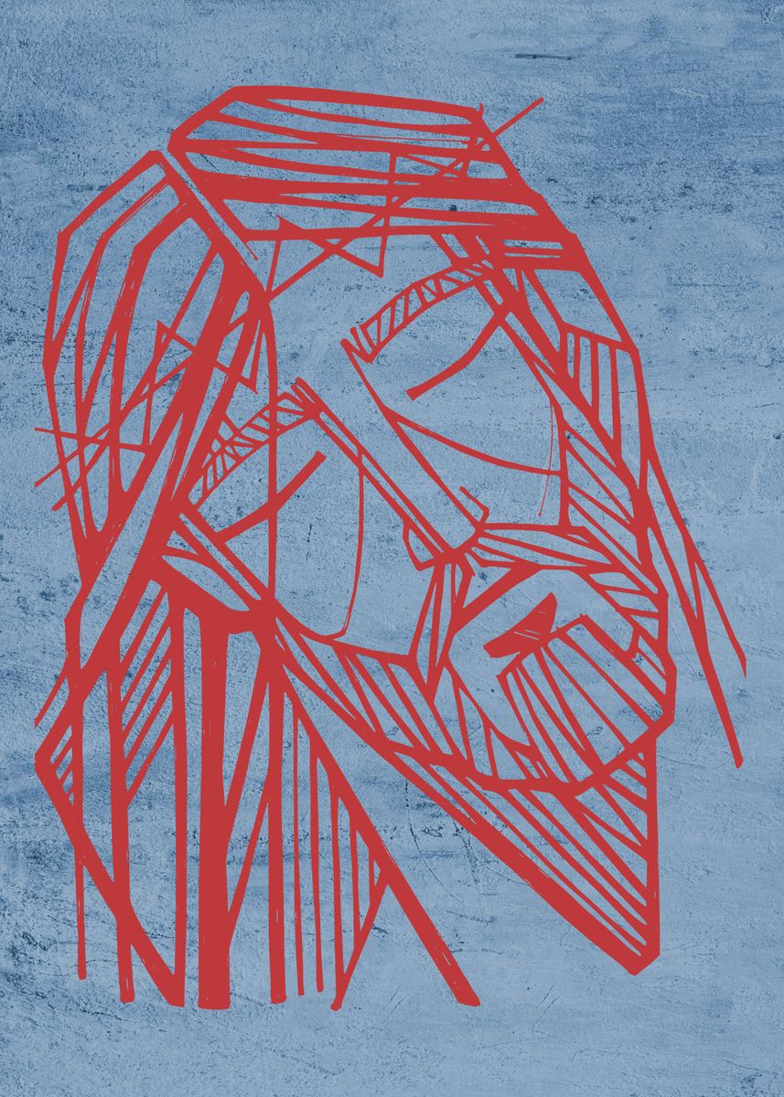 'Jesus Christ Face ' Poster, picture, metal print, paint by Iknu Arts ...