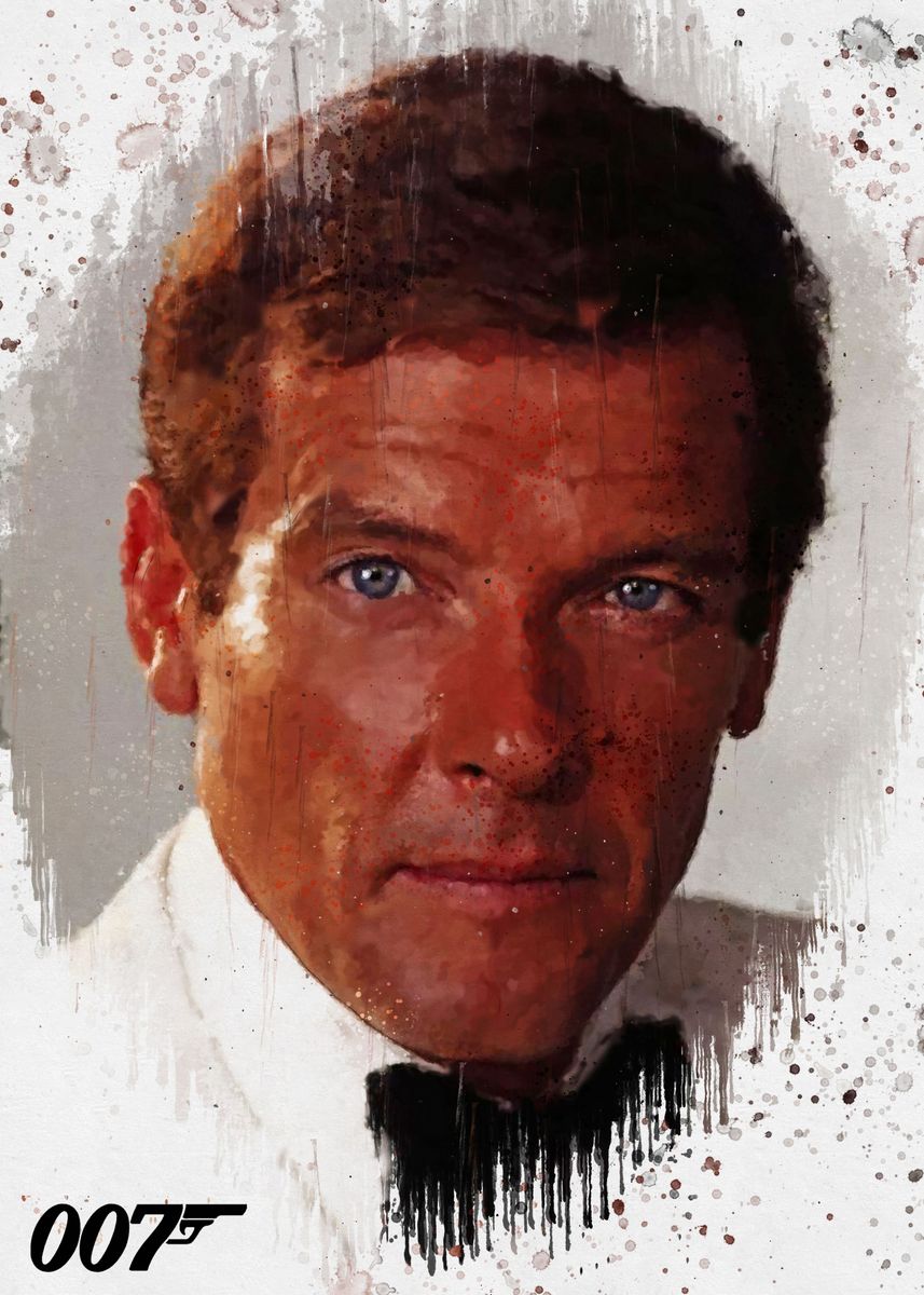 'Roger Moore Painting' Poster, picture, metal print, paint by The ...