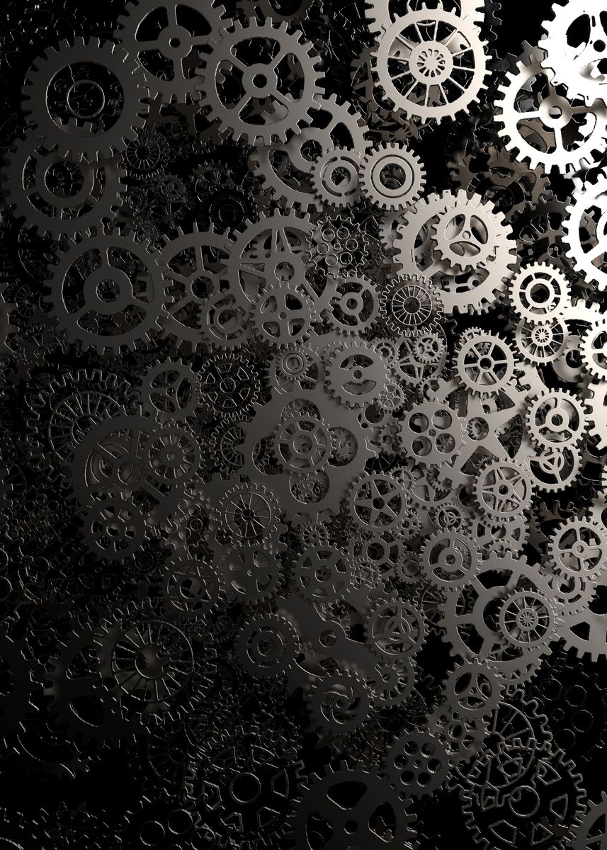 'Cogwheel world' Poster, picture, metal print, paint by Aivaras ...