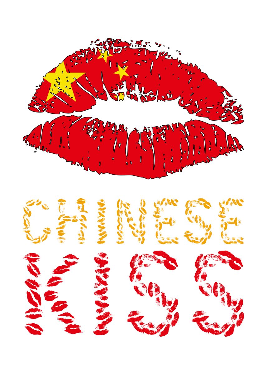 'Chinese Kiss' Poster, picture, metal print, paint by Art Ofphotos ...