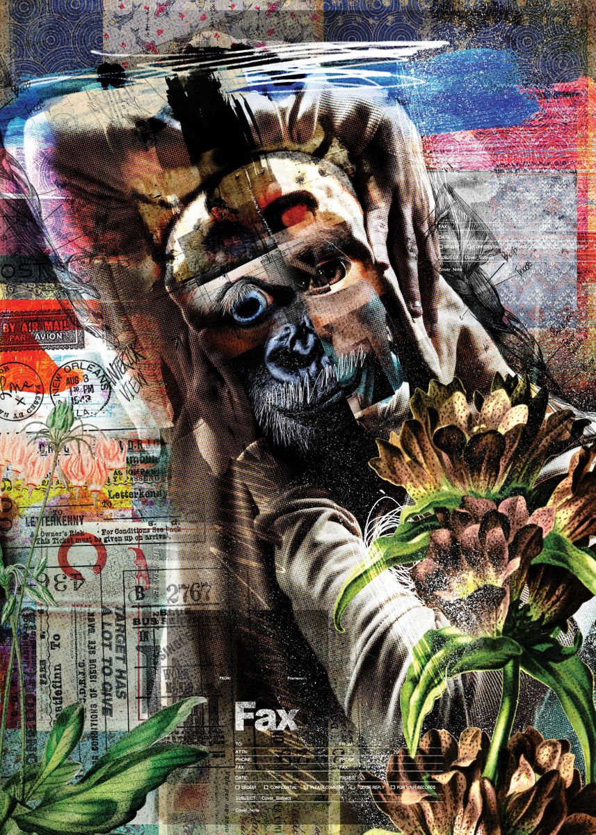 'Monkey Business' Poster by Giles Lord | Displate