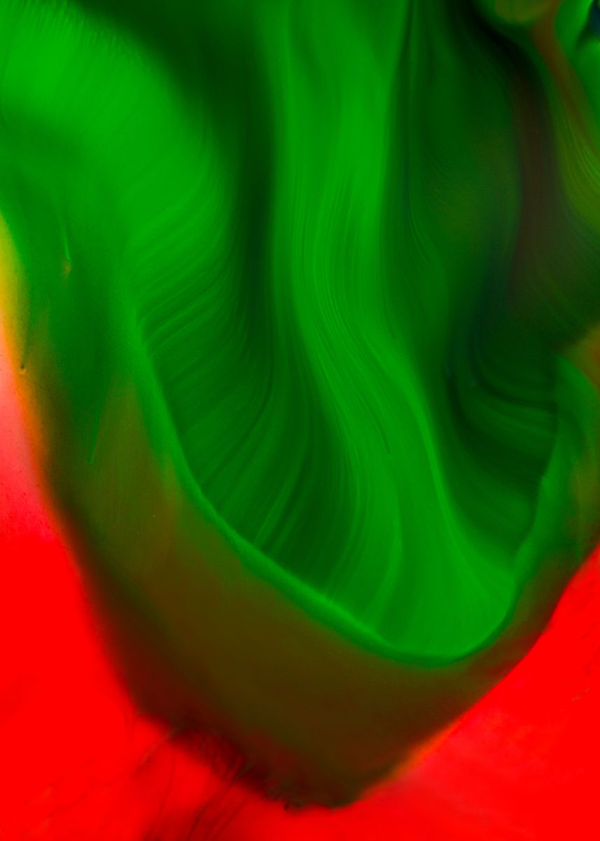 'Green wave' Poster, picture, metal print, paint by MIKangas | Displate