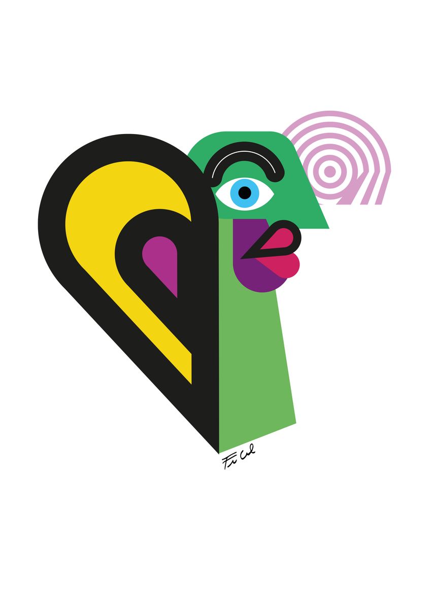 'Listen harder' Poster, picture, metal print, paint by Fernanda Gil ...