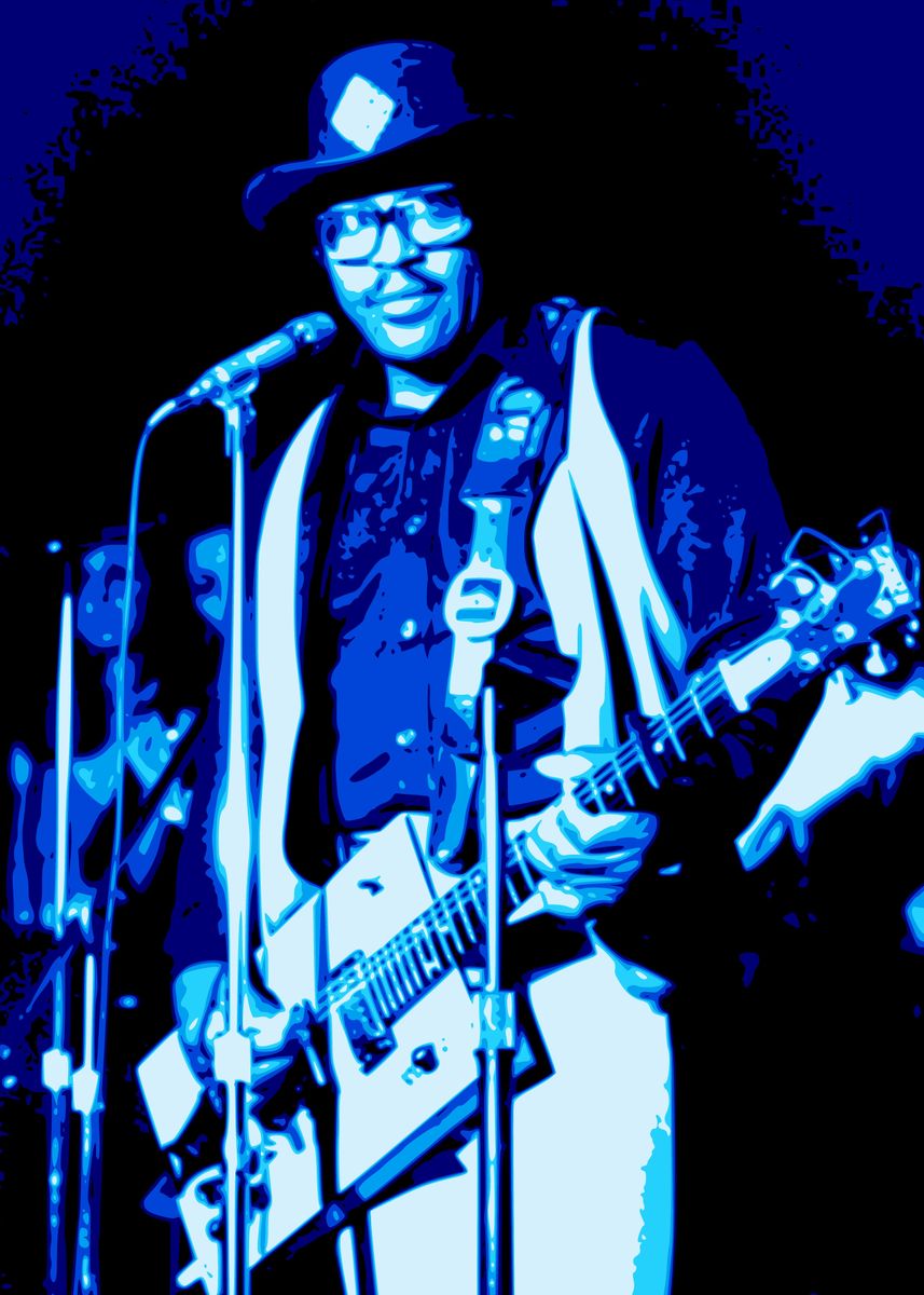 'Bo Diddley ' Poster, picture, metal print, paint by Josh B | Displate
