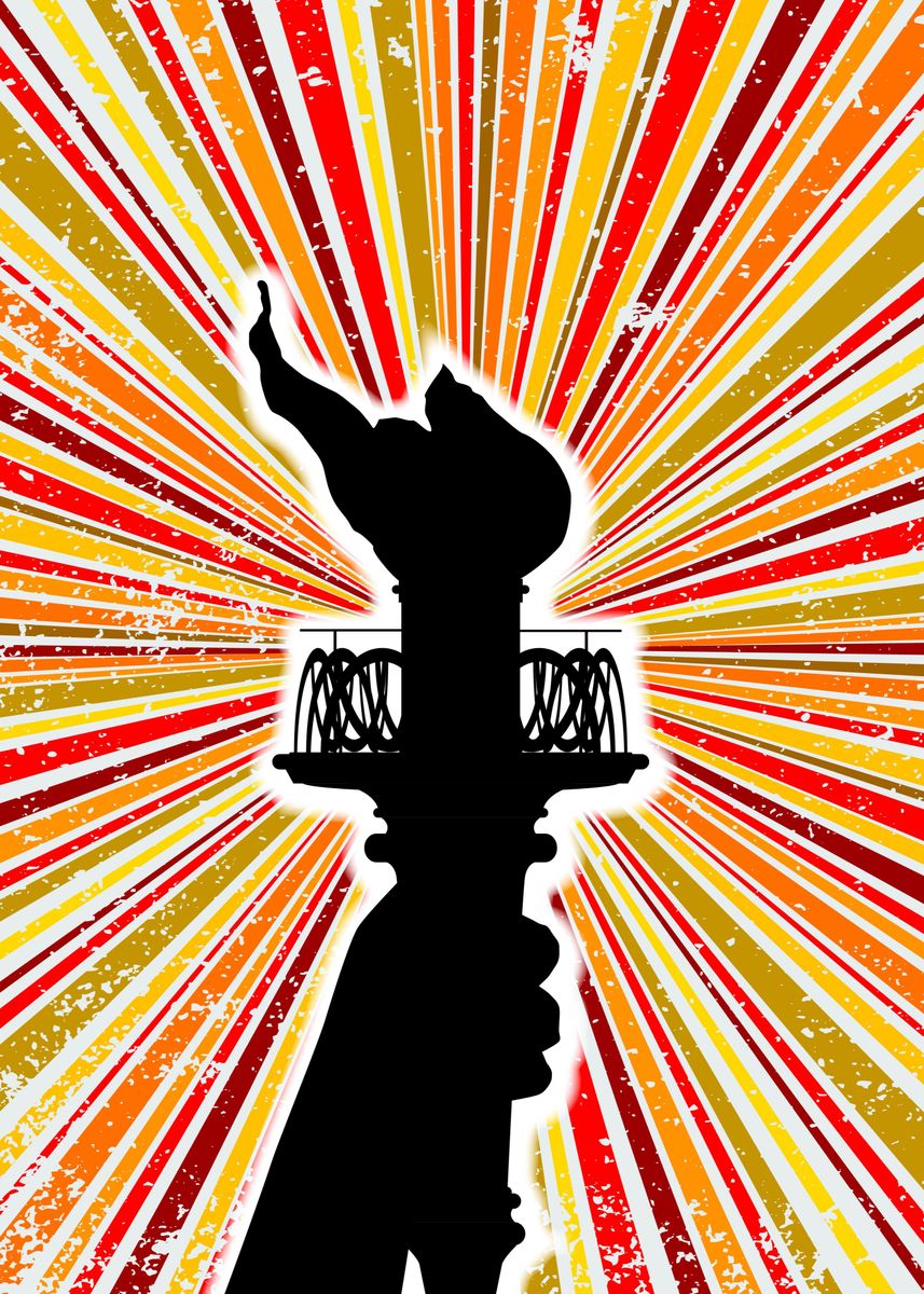 'Statue Of Liberty Flame' Poster, picture, metal print, paint by ...
