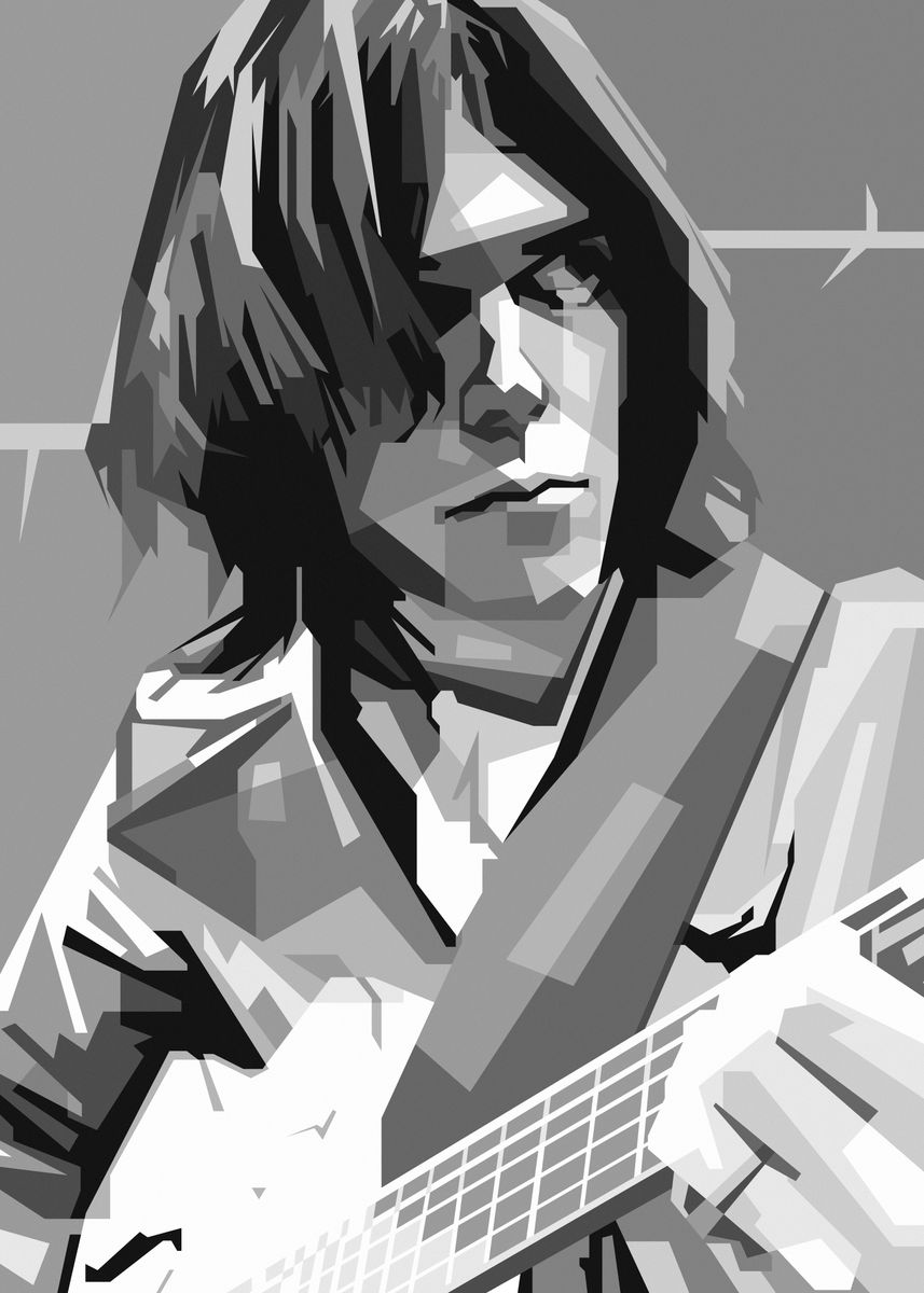 'Neil Young BW' Poster, picture, metal print, paint by nofa aji zatmiko ...