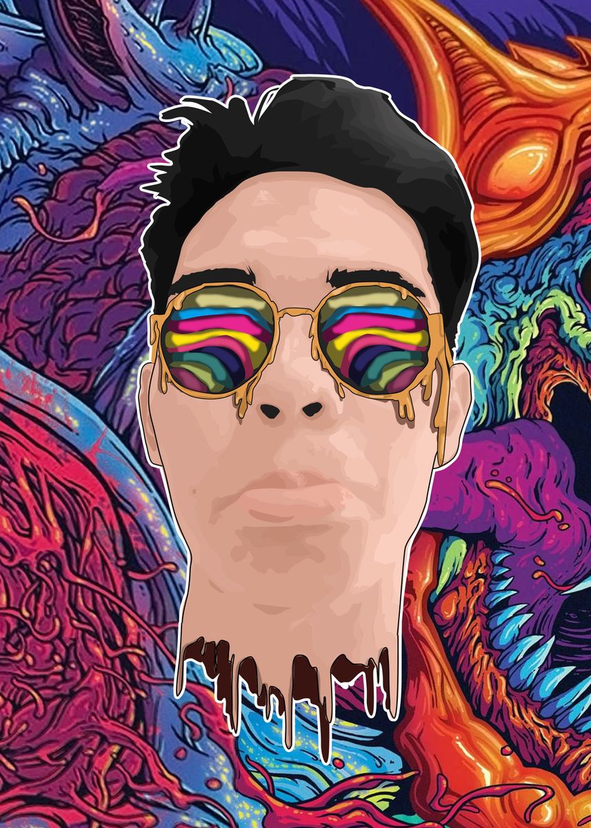 'trippy' Poster by kaye | Displate