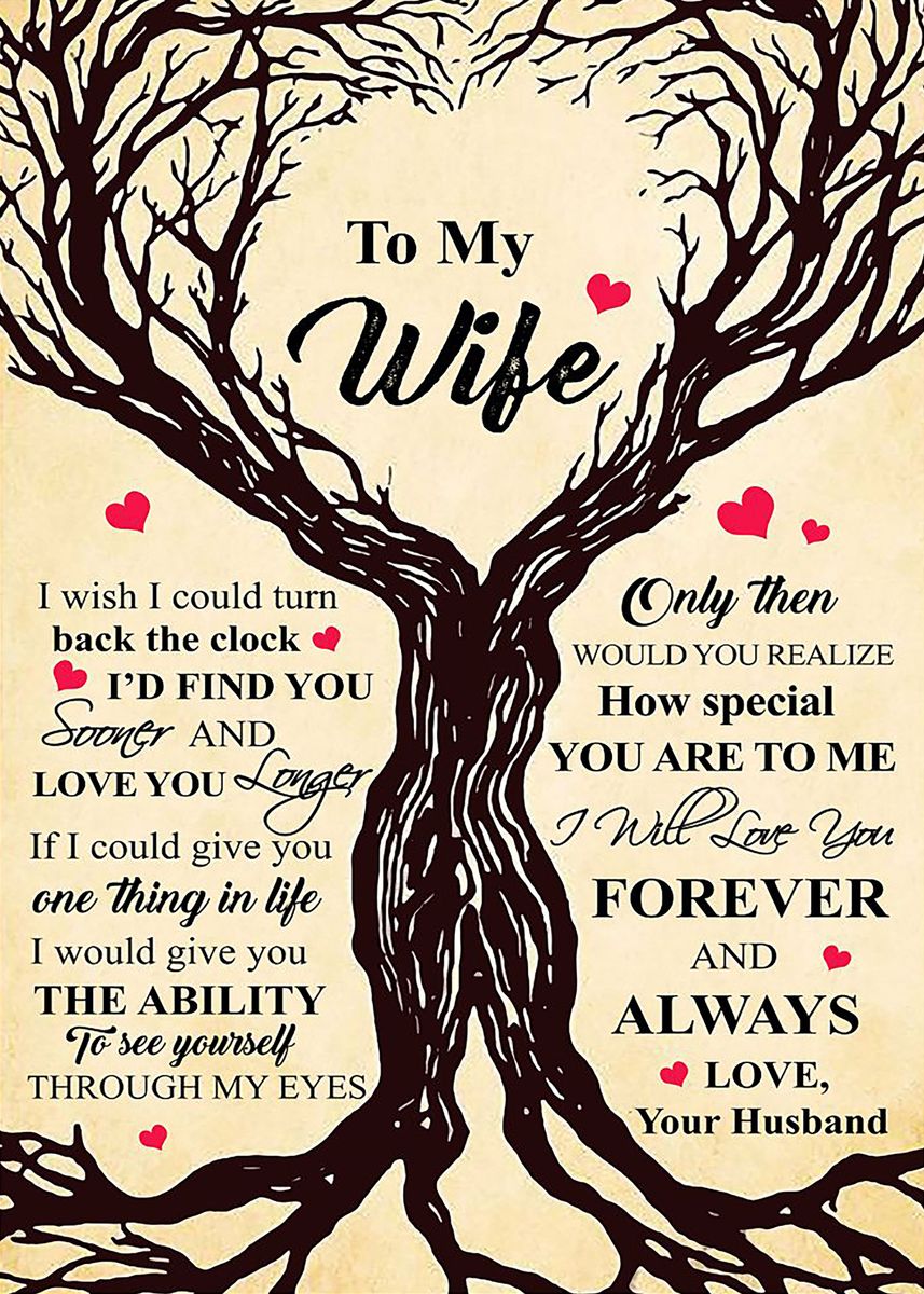 'Love Quote For Wife' Poster, picture, metal print, paint by Pete A ...