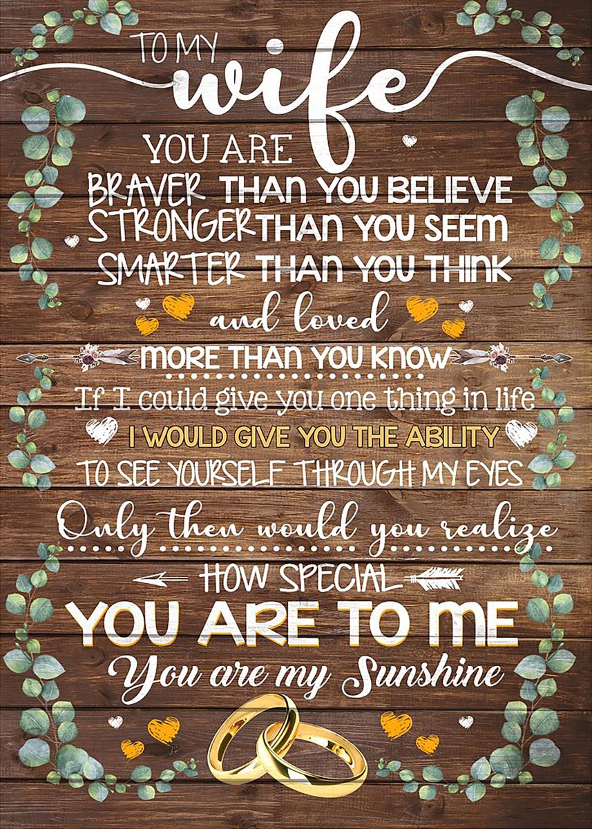 'Love Quote For Wife' Poster, picture, metal print, paint by Pete A ...