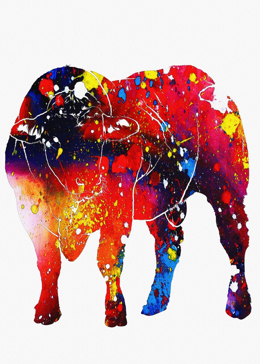 'Bull' Poster by Aurora art work | Displate
