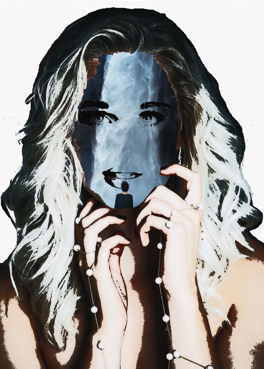 'Crying waterfall' Poster, picture, metal print, paint by Aurora art ...