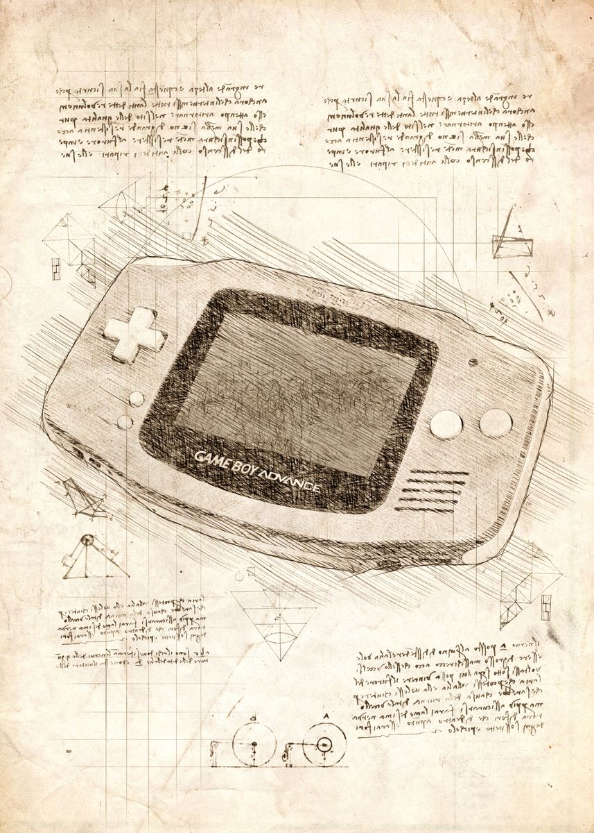 'Game Boy Advance' Poster, picture, metal print, paint by Cornel Vlad ...