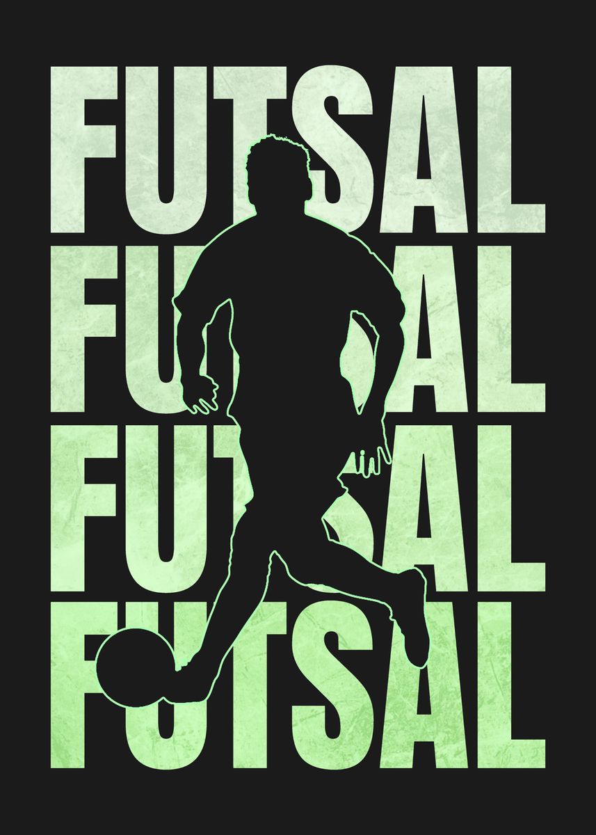 'FUTSAL' Poster, picture, metal print, paint by PosterWorld | Displate