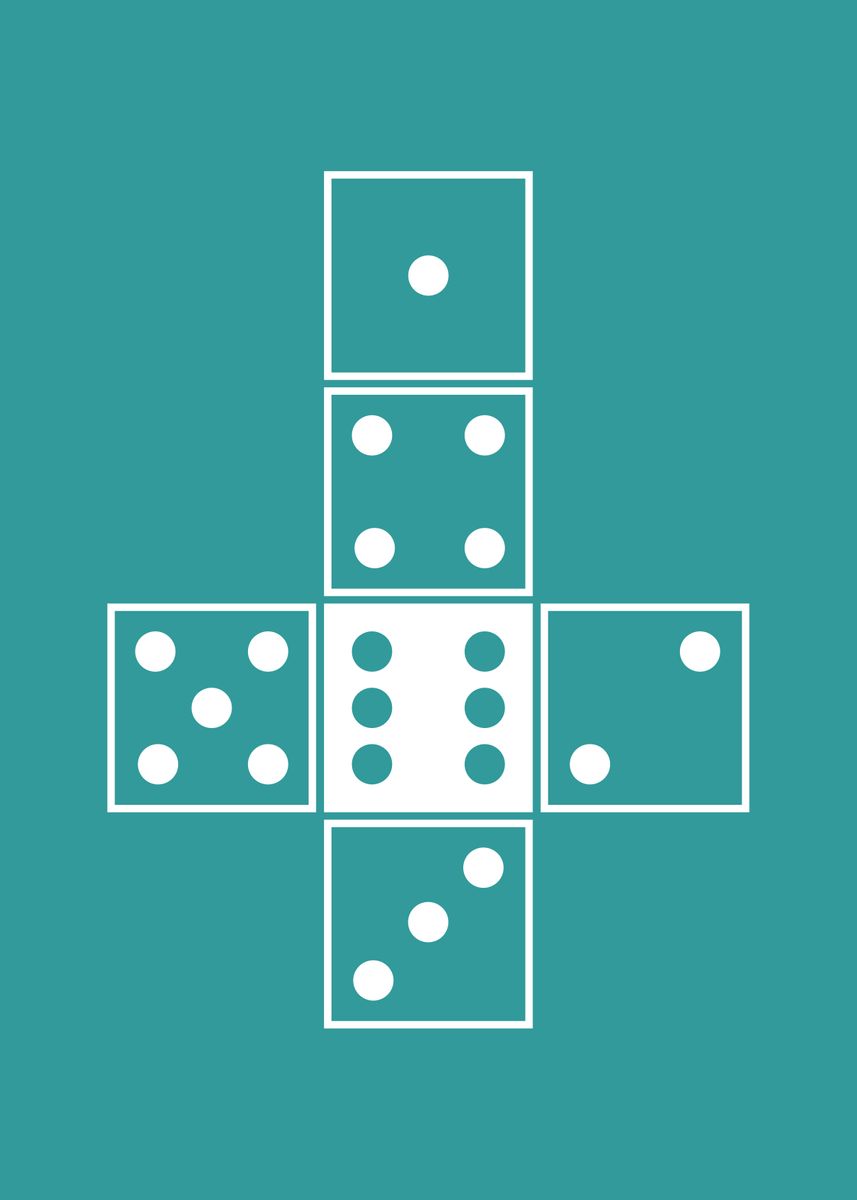'Unrolled D6' Poster by Clark Street Press | Displate