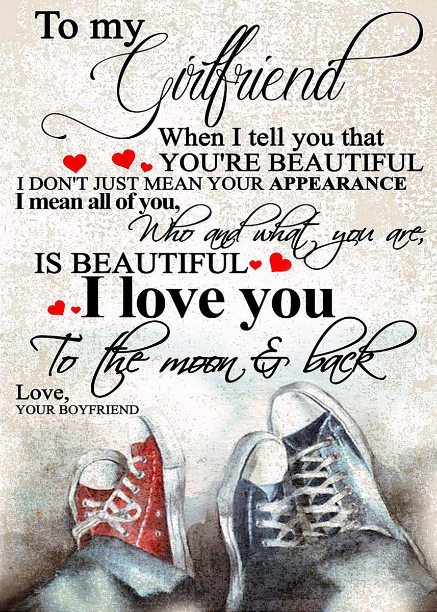 'Love Quote For Girlfriend' Poster, picture, metal print, paint by Pete ...