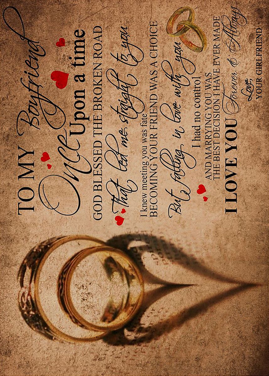 'Love Quote For Boyfriend' Poster, picture, metal print, paint by Pete ...