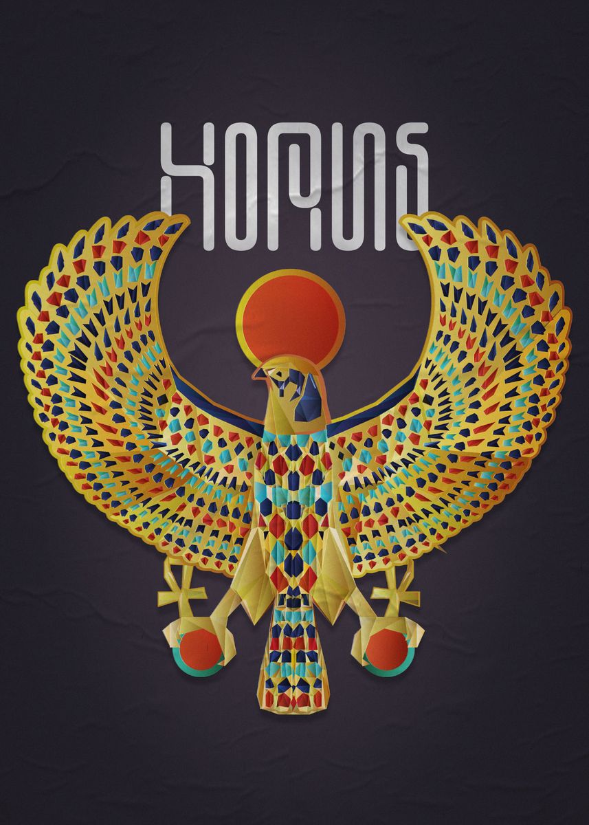 'Horus' Poster, picture, metal print, paint by Osamazone | Displate