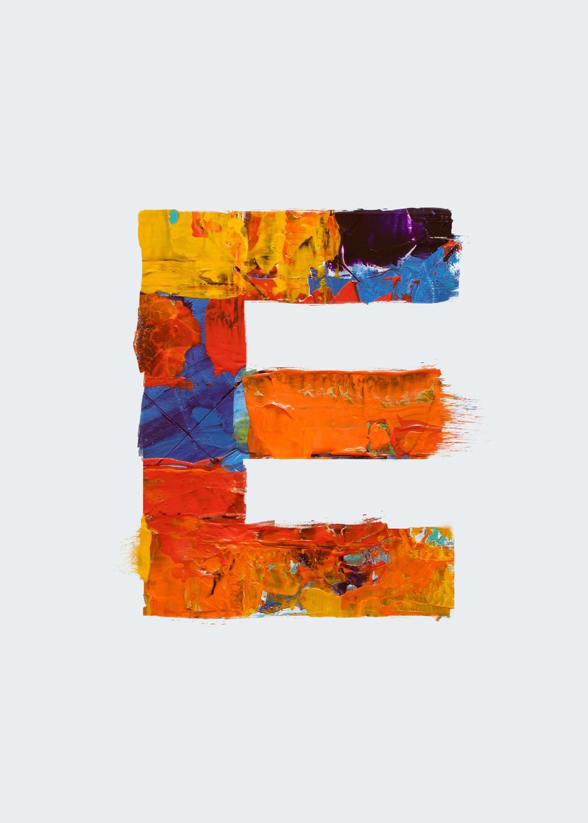 'Letter E' Poster, picture, metal print, paint by Peter Green | Displate