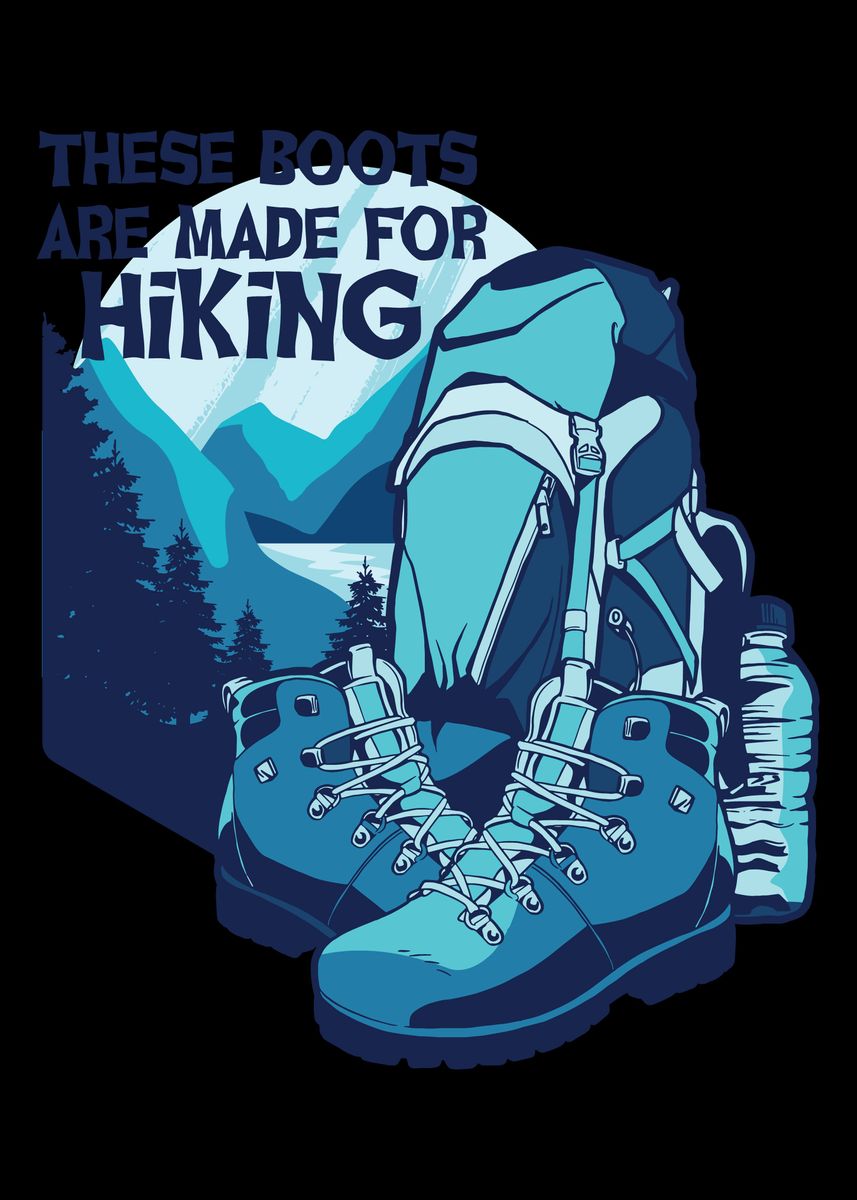 'These Boots are made for' Poster, picture, metal print, paint by ...